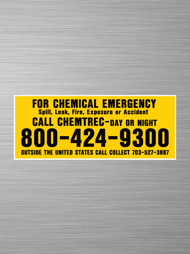 Chemtrec - Chemical Emergency Decal (USA) - RailDecals.com